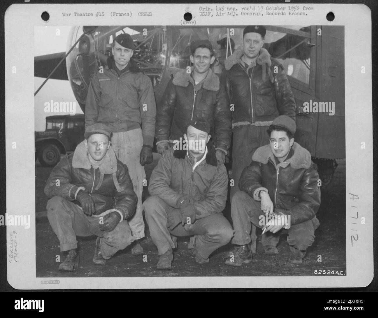 9Th Troop Carrier Command Crew Members Pose In Front Of A Glider At An ...