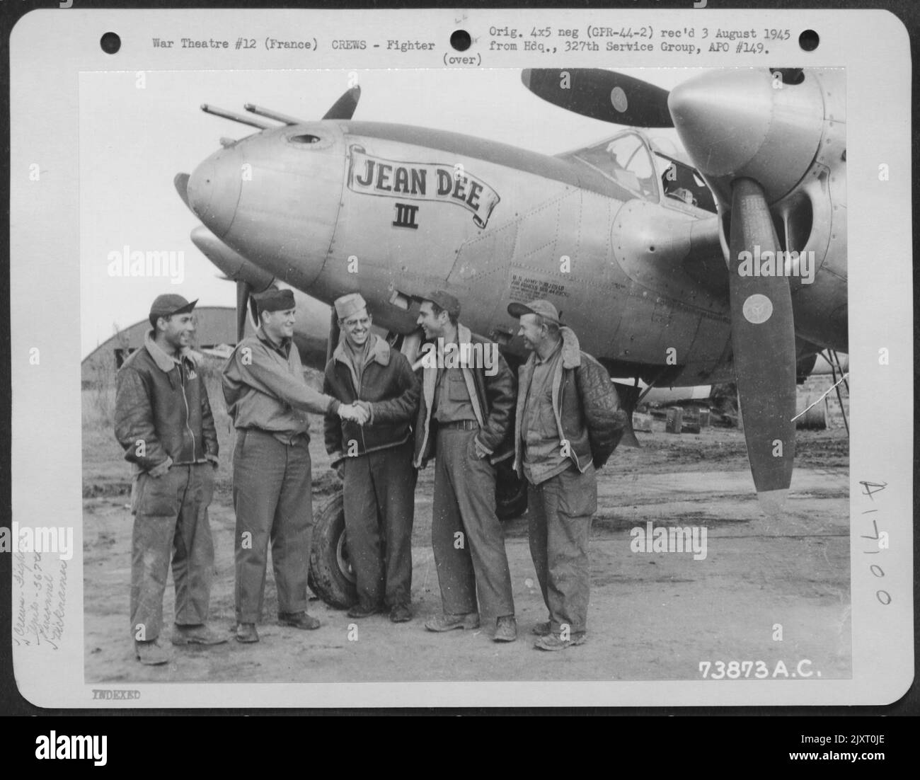 Major Joy And Ground Crew Of The 367Th Fighter Group, Pose Beside Their ...