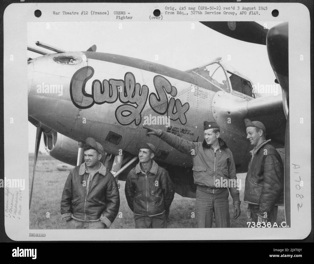 Major J.L. Reed (Pointing) And His Ground Crew Pose Beside Their ...