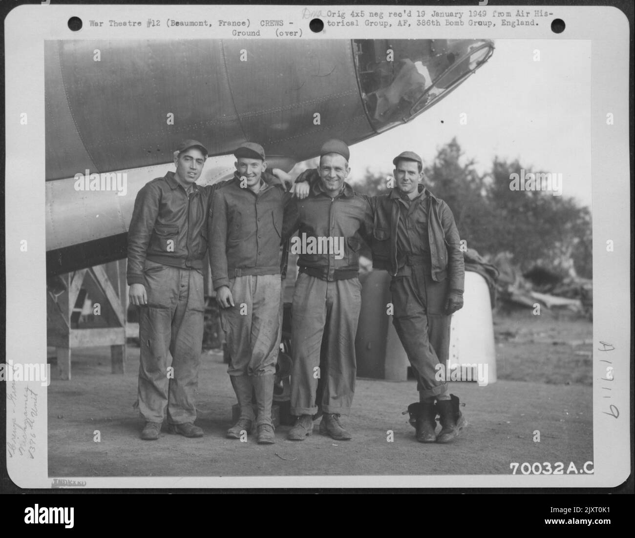 Ground Crew Of The Martin B-26 "Spamburger Ii" Pose By Their Plane At ...