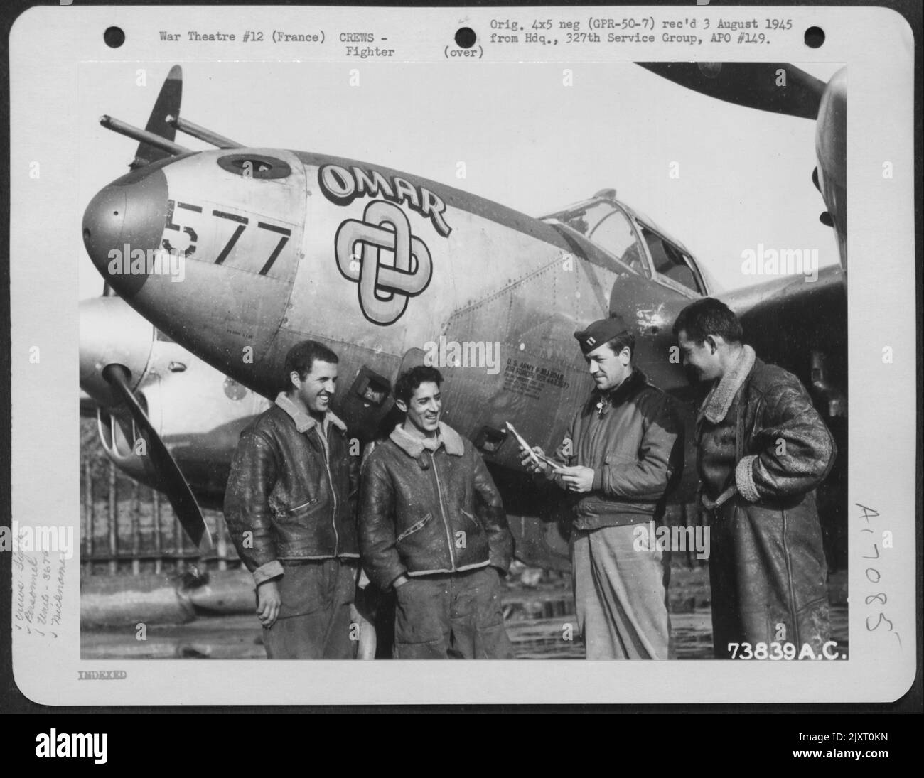 Capt. Hanson Of The 367Th Fighter Group, Talks With His Ground Crew ...