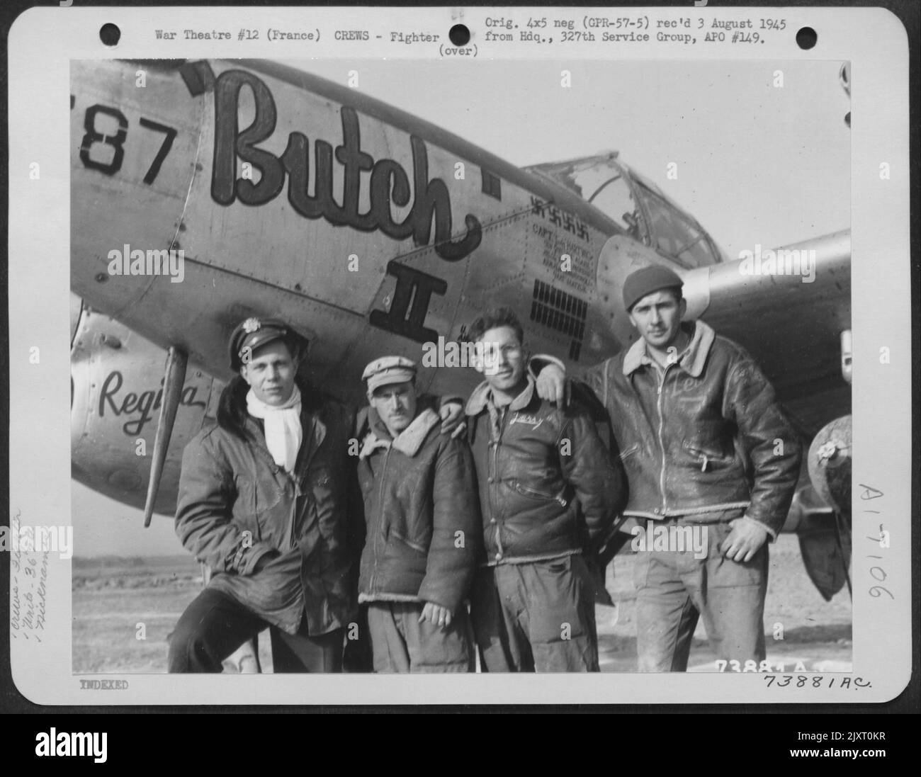 Pilot And Ground Crew Of The 367Th Fighter Group, Beside Their Lockheed ...