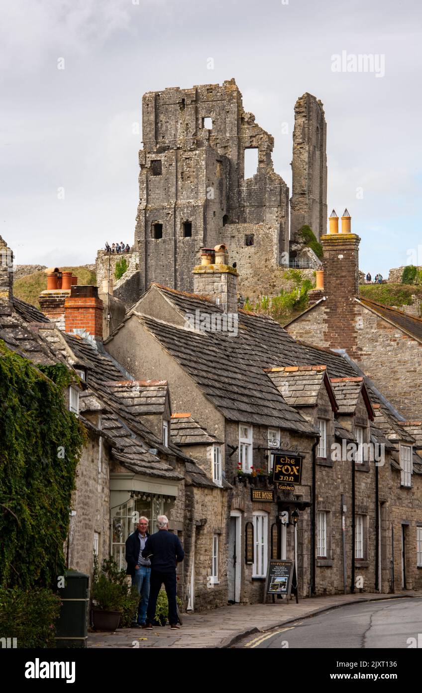 the village of corfe castle on the isle of purbeck in dorset, william ...
