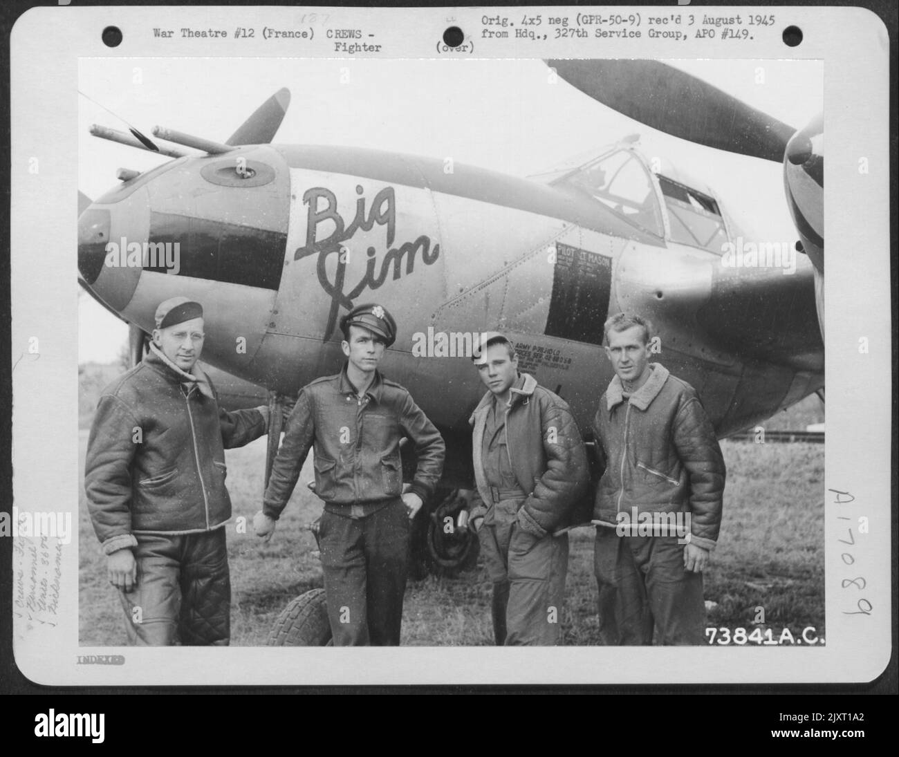 Lt. Mason And His Ground Crew Beside Their Lockheed P-38 'Big Jim' Of ...