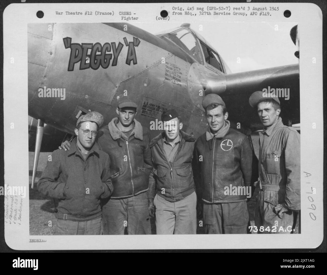 Lt. G.H. Gritton (Center) Of The 367Th Fighter Group, Poses With His ...