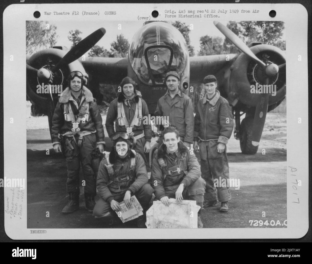 Major Tyler And Crew Of The 644Th Bomb Squadron, 410Th Bomb Group Pose ...