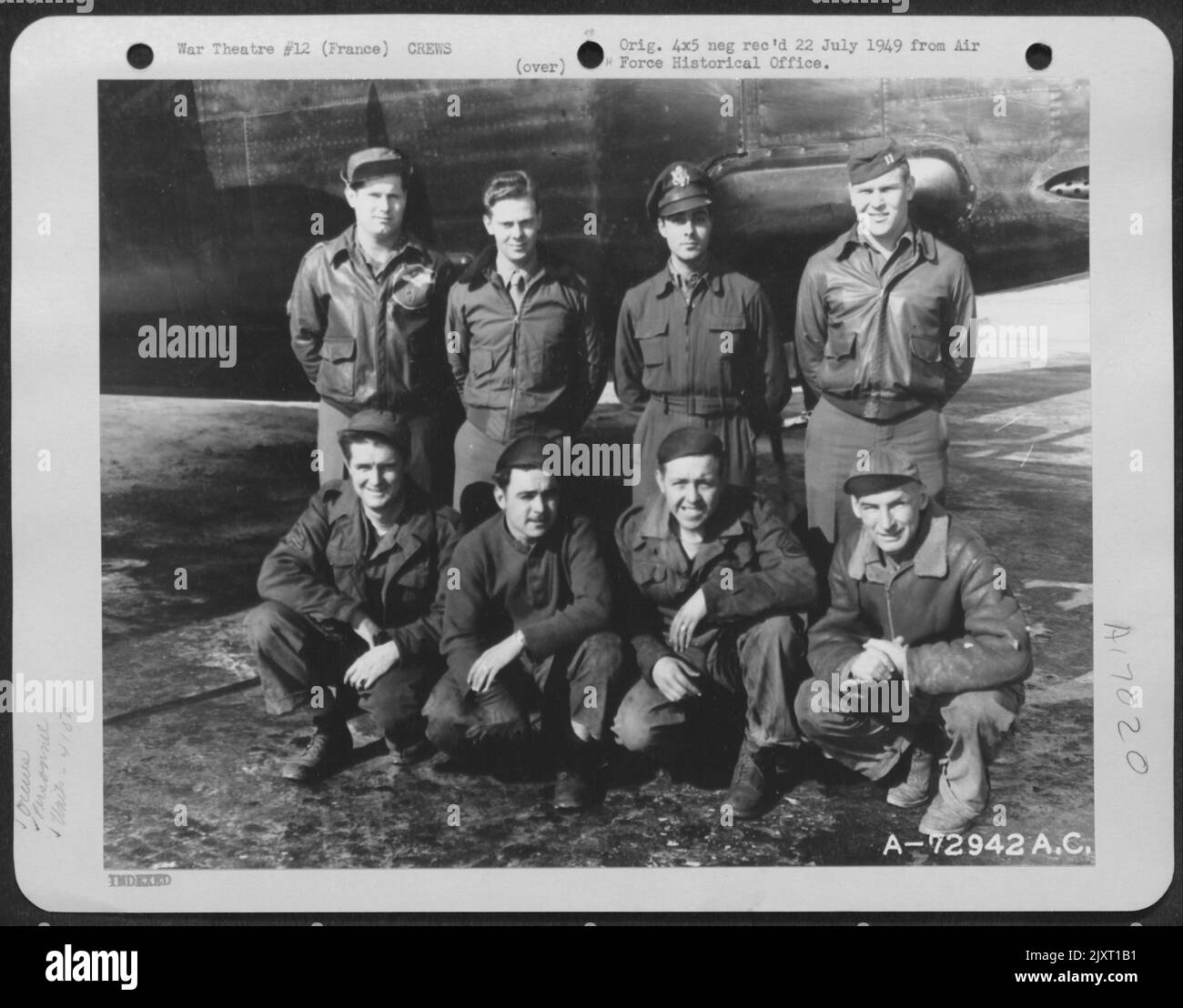 Capt. Cusham And Crew Of The 410Th Bomb Group Pose Beside A Douglas A ...