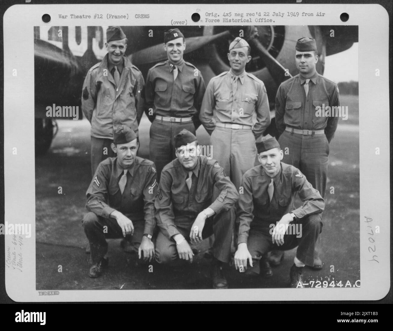 Crew Members Of The 646Th Bomb Squadron, 410Th Bomb Group Pose Beside A ...