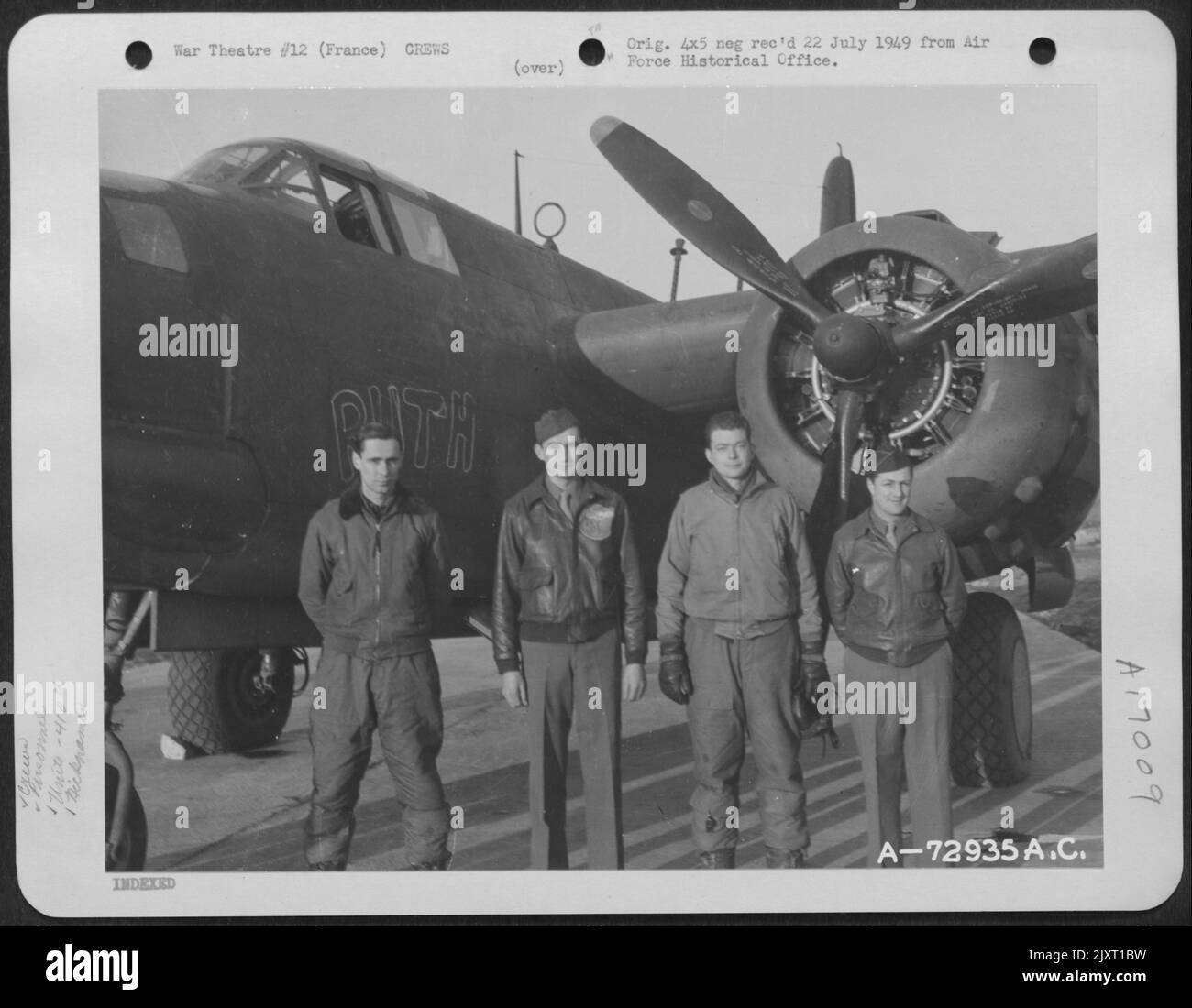 Capt. Rigdon And Crew Of The 410Th Bomb Group Pose Beside The Douglas A ...