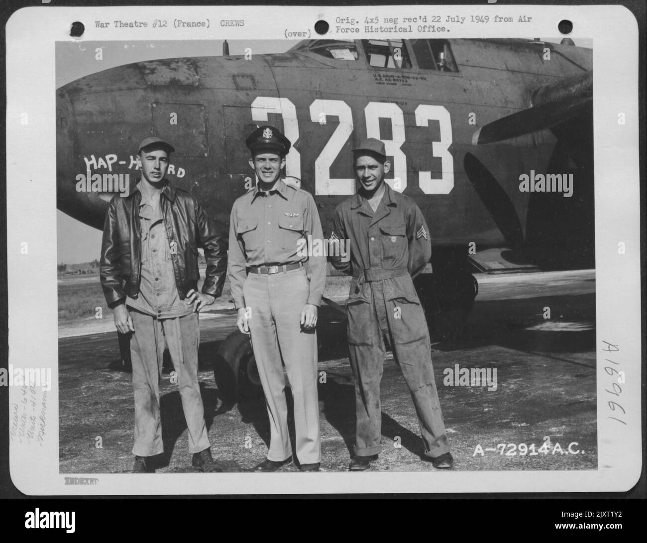 Crew Of The 646Th Bomb Squadron, 410Th Bomb Group Pose Beside The ...