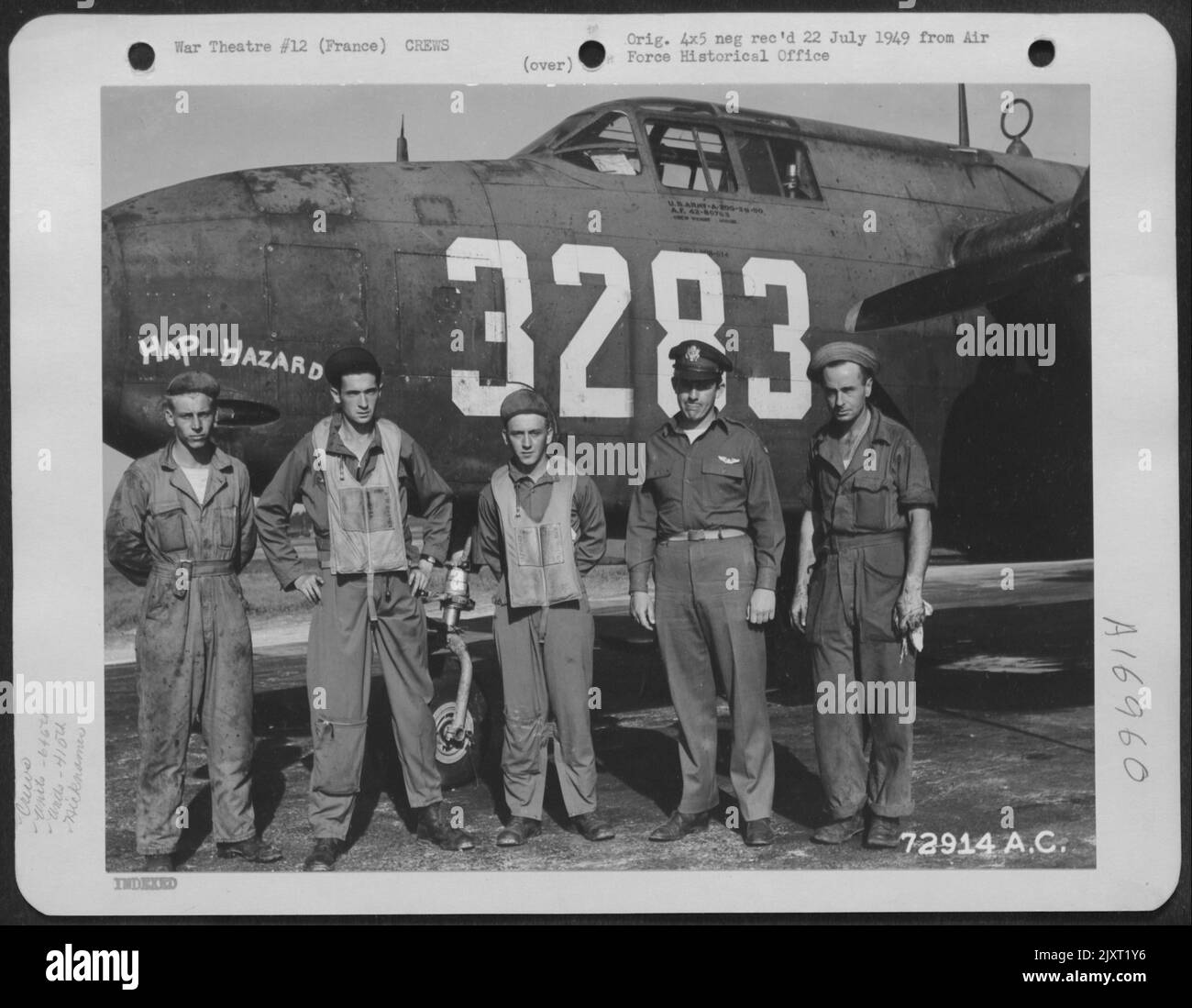 Crew Of The 646Th Bomb Squadron, 410Th Bomb Group Pose Beside The ...