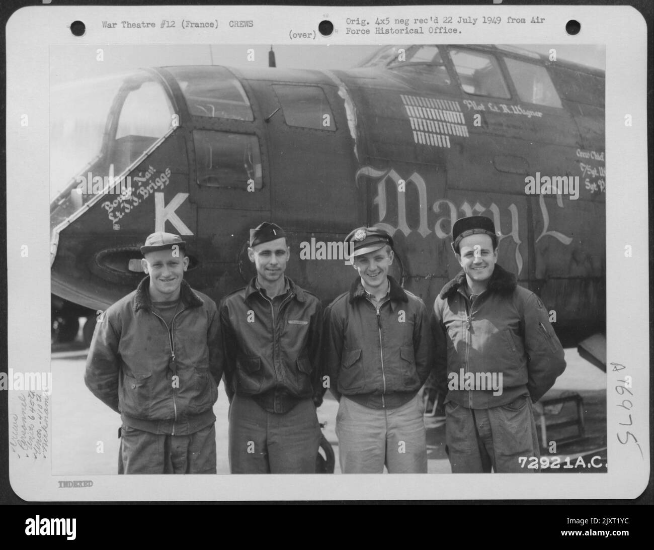 Lt. R. Wangler And Crew Of The 645Th Bomb Squadron, 410Th Bomb Group ...