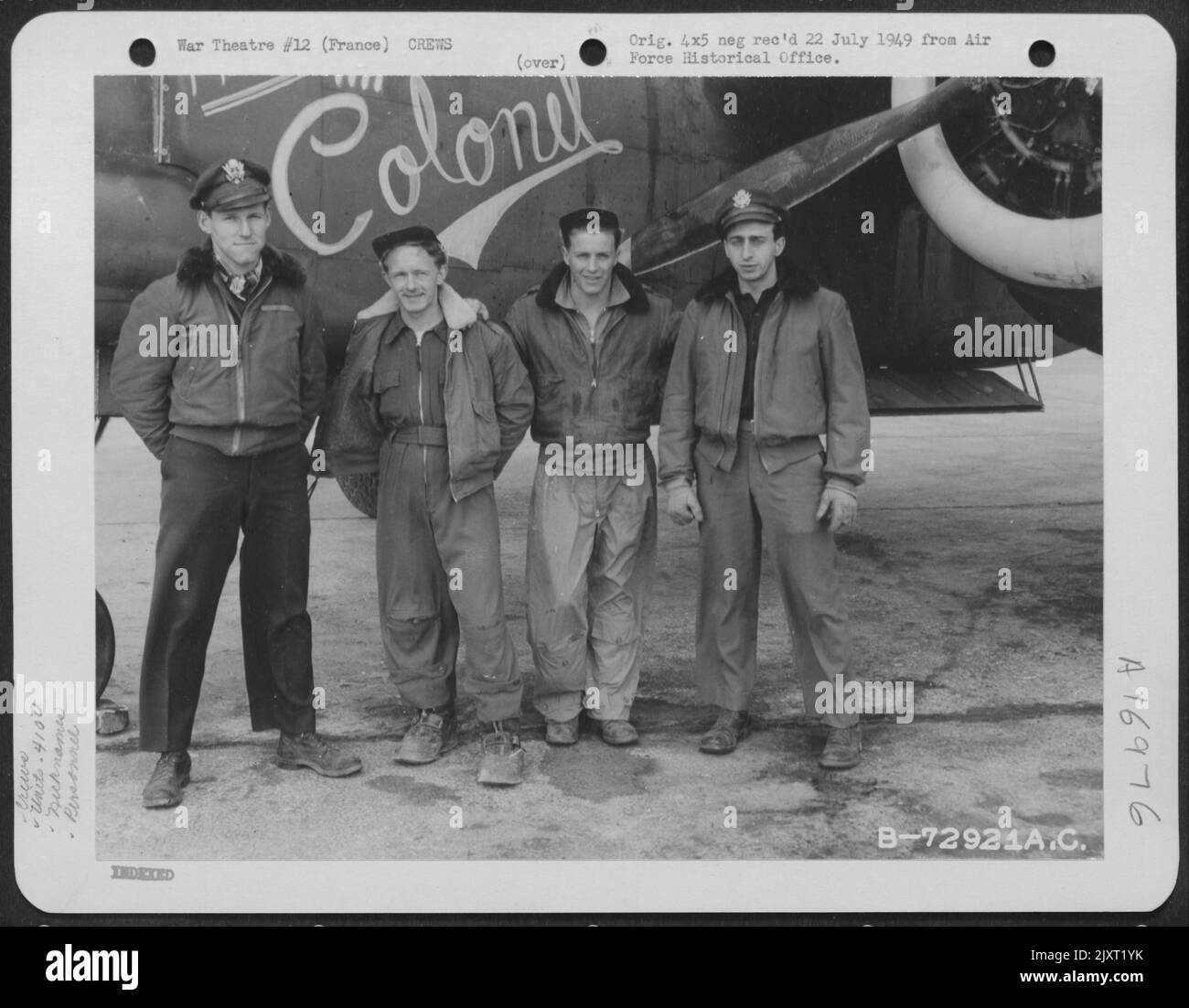 Lt. Brown And Crew Of The 410Th Bomb Group Pose Beside Their Douglas A ...