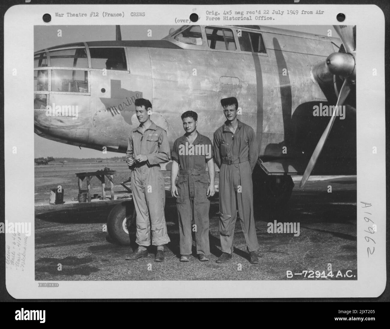 Crew Of The 646Th Bomb Squadron, 410Th Bomb Group Pose Beside The ...