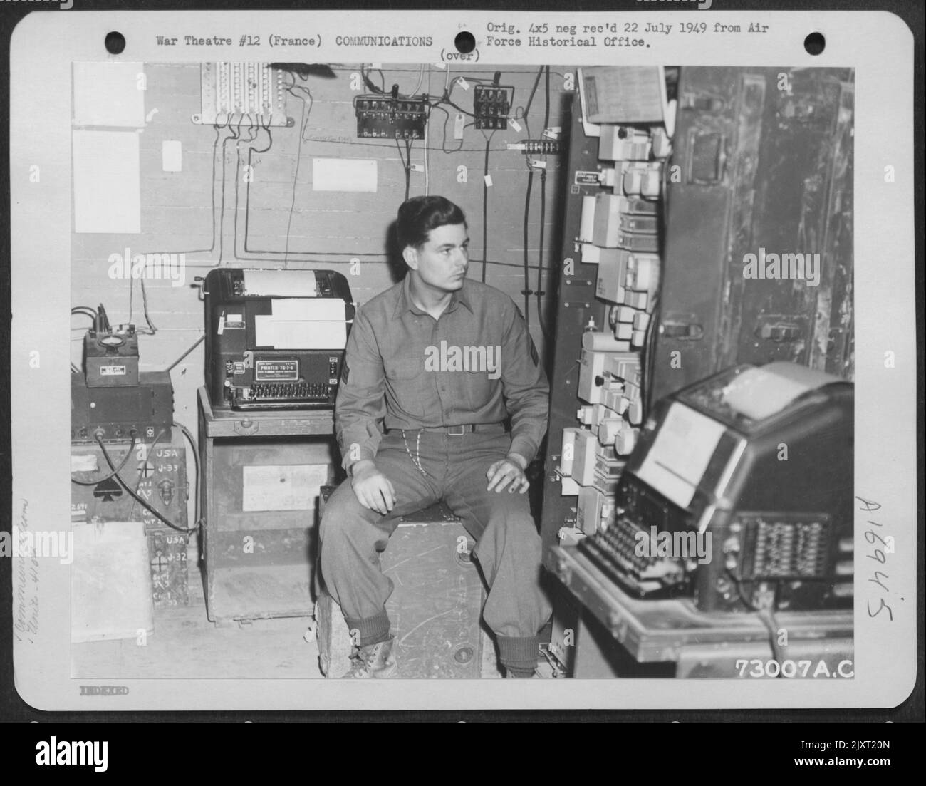Communications Set-Up Of The 410Th Bomb Group At A 9Th Air Force Base ...