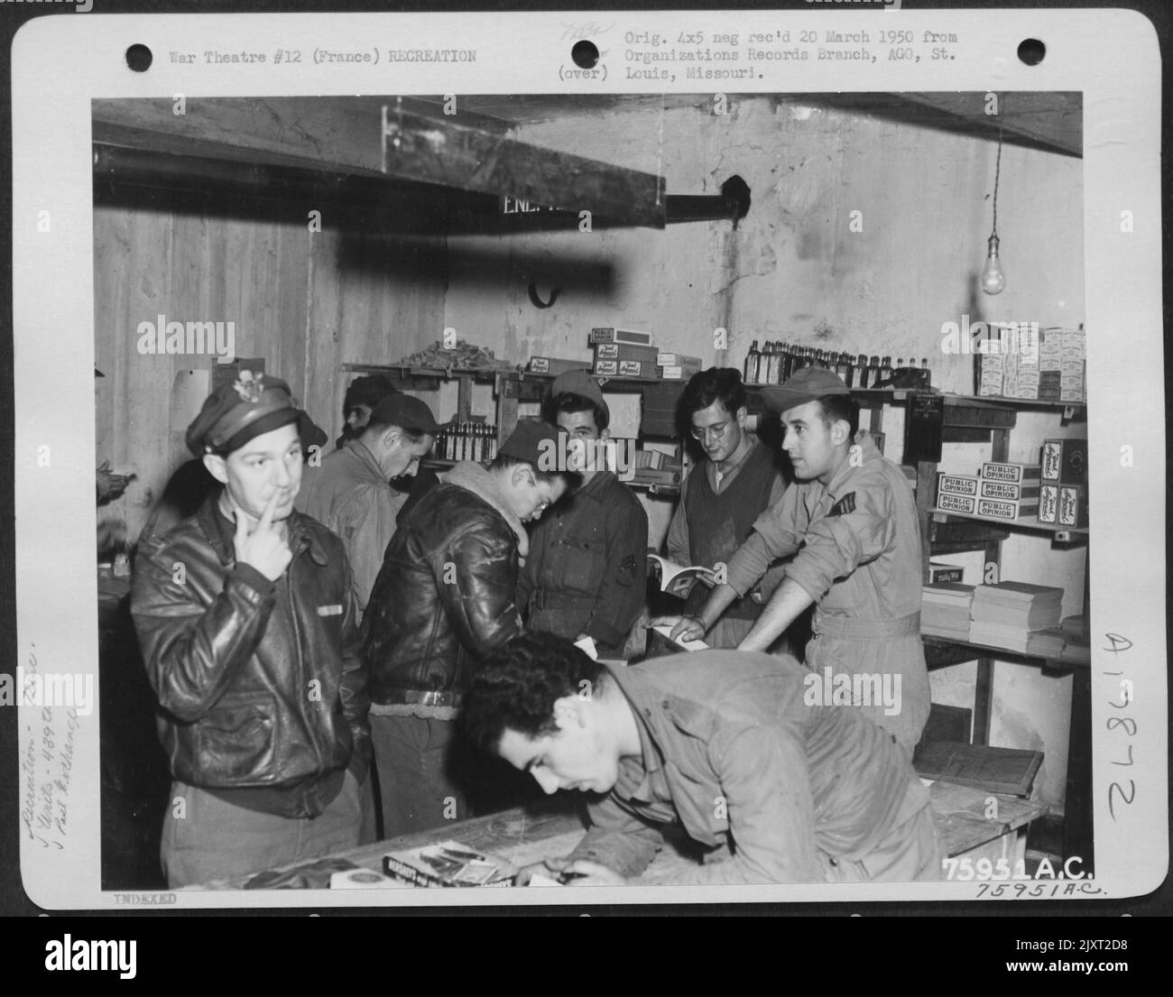 Members Of The 439Th Troop Carrier Group Select Their Purchases In The ...