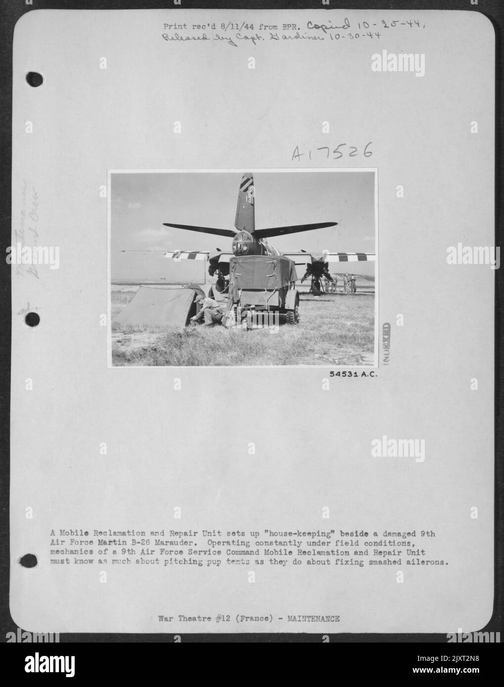 A Mobile Reclamation and Repair Unit sets up "house-keeping" beside a ...