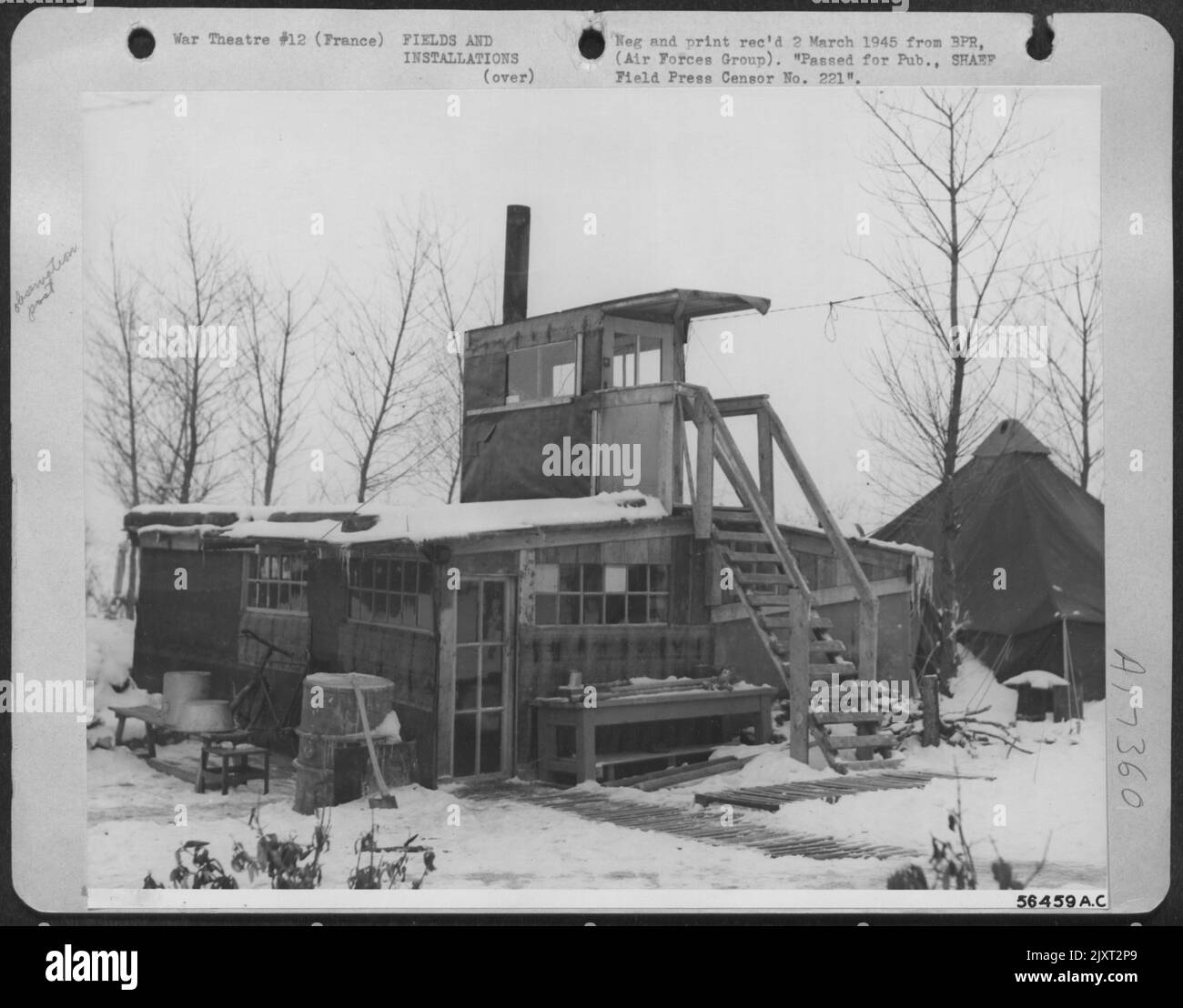 This "section hut," providing living quarters and an observation post ...