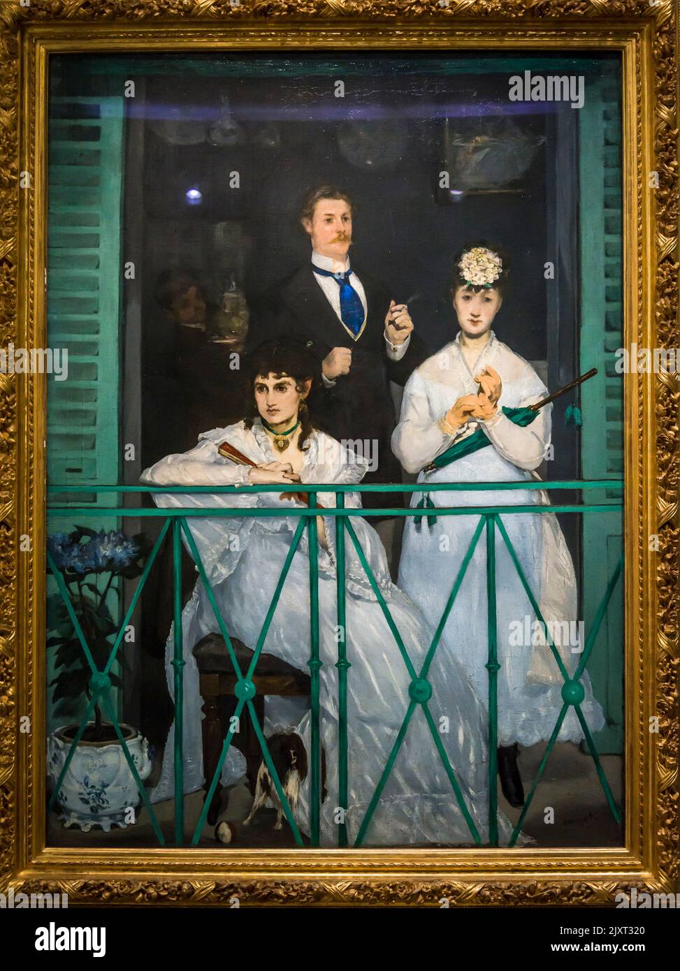 Édouard Manet, On the Balcony painting, 1863, Musée d'Orsay, Paris ...