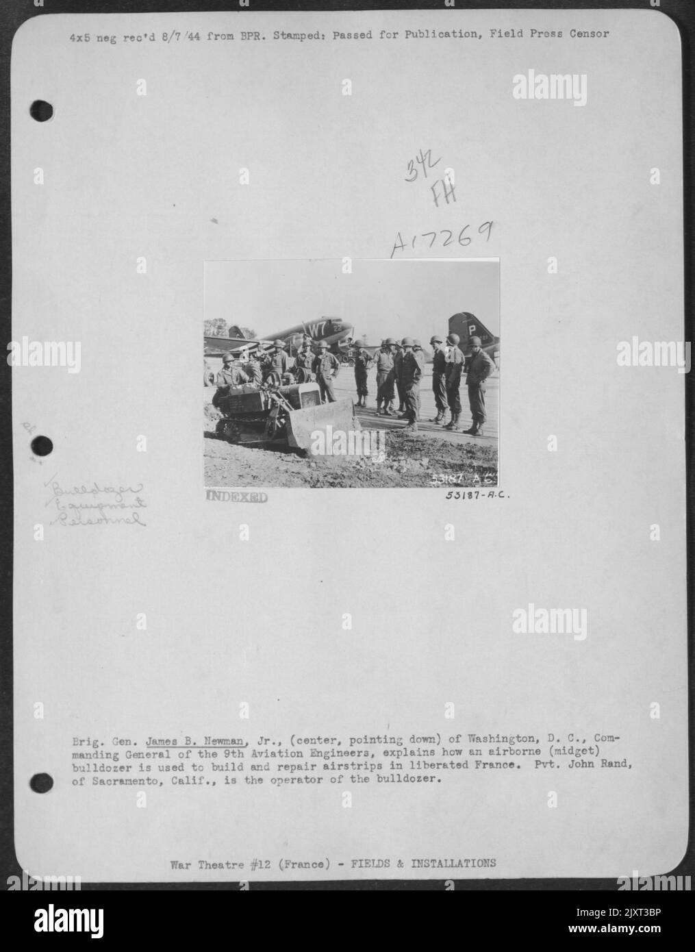 Brig. Gen. James B. Newman, Jr., (center, pointing down) of Washington ...