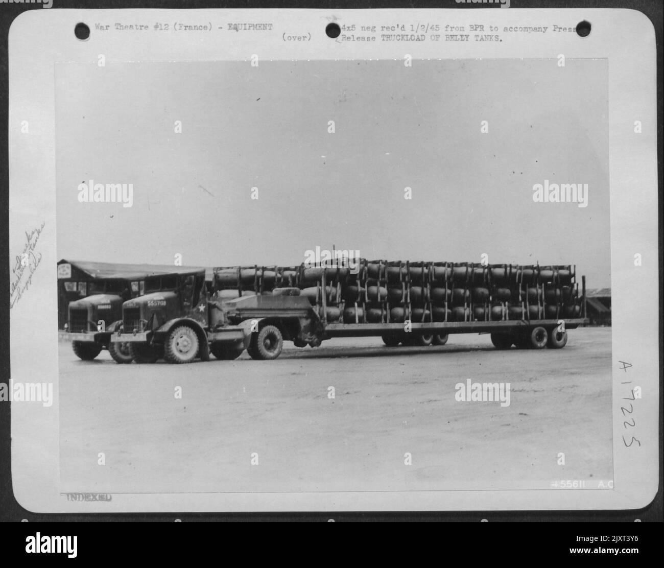 Truckload of auxiliary gasoline tanks (belly tanks) is seen at a U.S ...