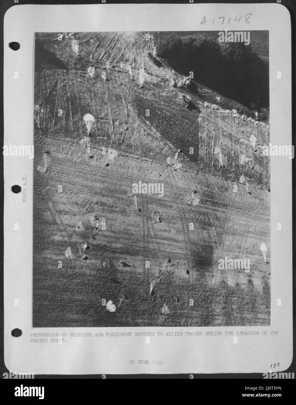 This photograph made from a Ninth Air Force Photographic Plane shows ...