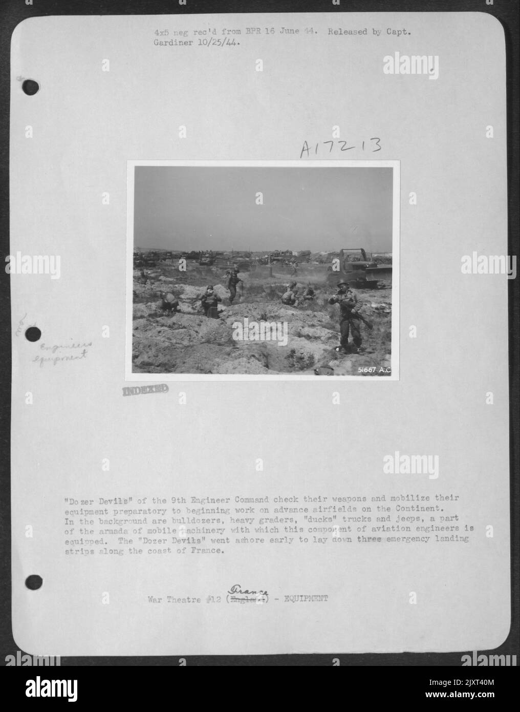 "Dozer Devils" of the 9th Engineer Command check their weapons and ...