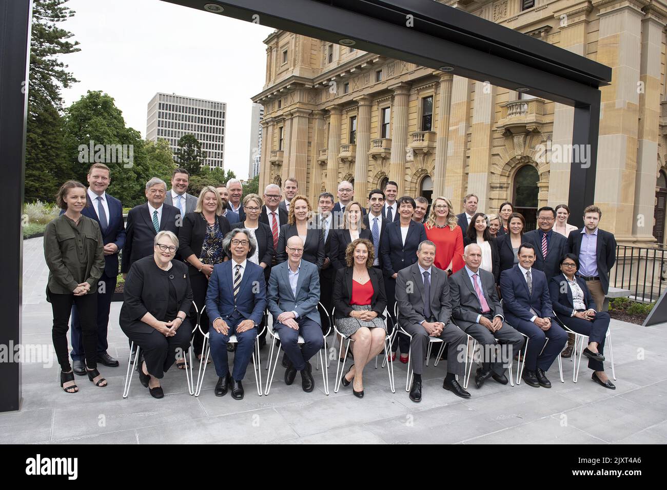 The new parliamentary members for the 59th Victorian Parliament pose ...
