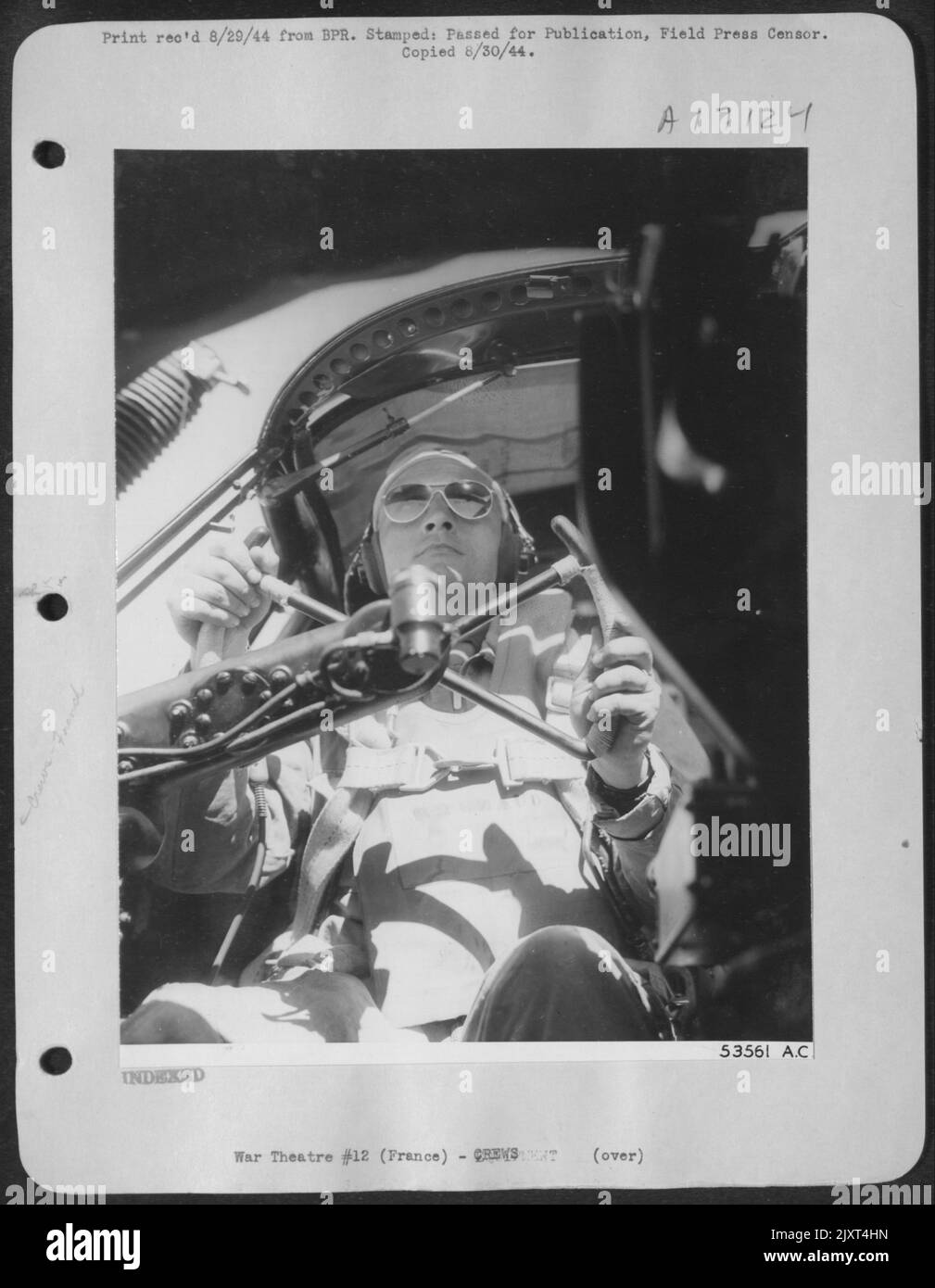 The co-pilot of a French-flown Marauder. Both pilot and co-pilot hold ...