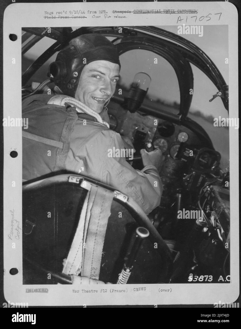 FRANCE-Lt. Herman E. Ernst, of Chattanooga, Tenn., pilot of the 9th Air ...