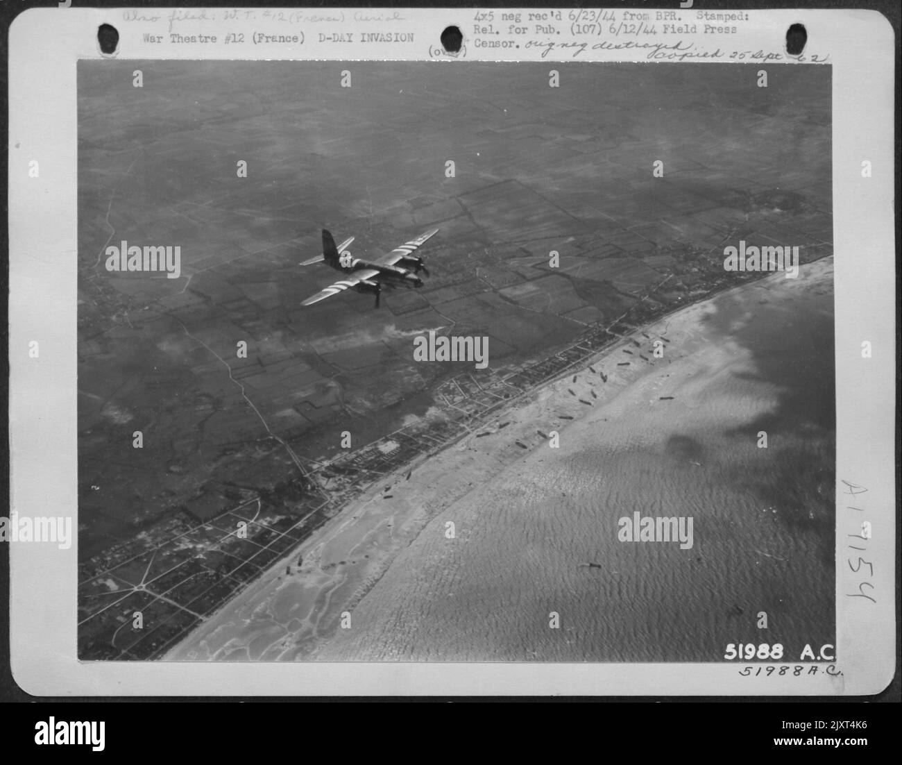 One of the many B-26 Martin Marauders of the Ninth Air force is shown ...