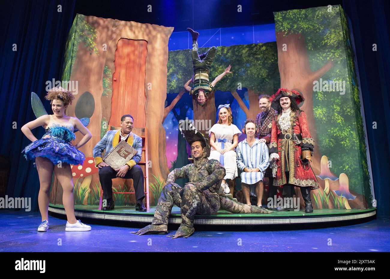 (L-R) Tammy Weller, who plays Tinker Bell, Jay Laga'aia, the Narrator ...