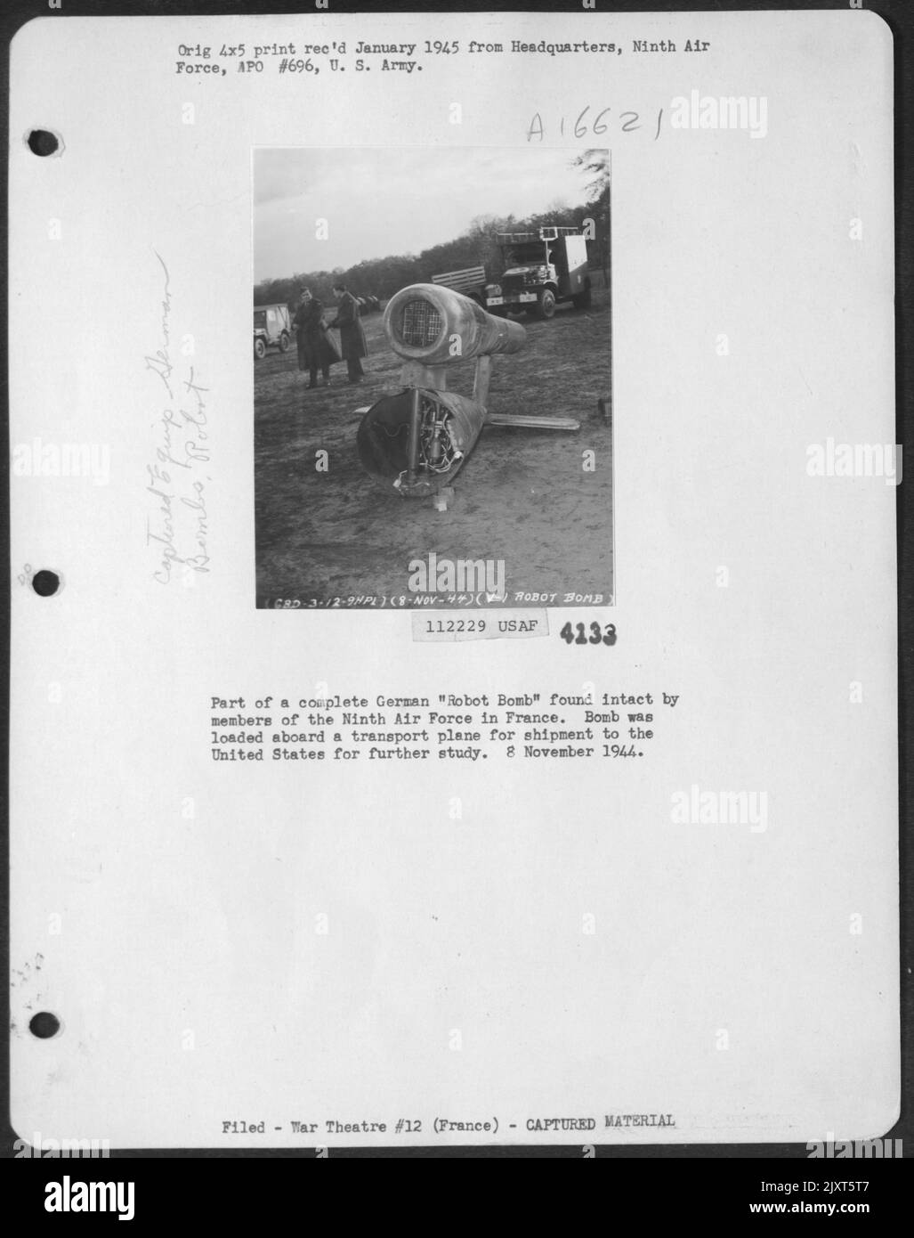 Part Of A Complete German "Robot Bomb" Found Intact By Members Of The ...