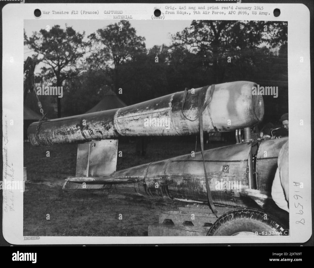 Part Of A Complete German 'Robot Bomb' Found Intact By Members Of The ...