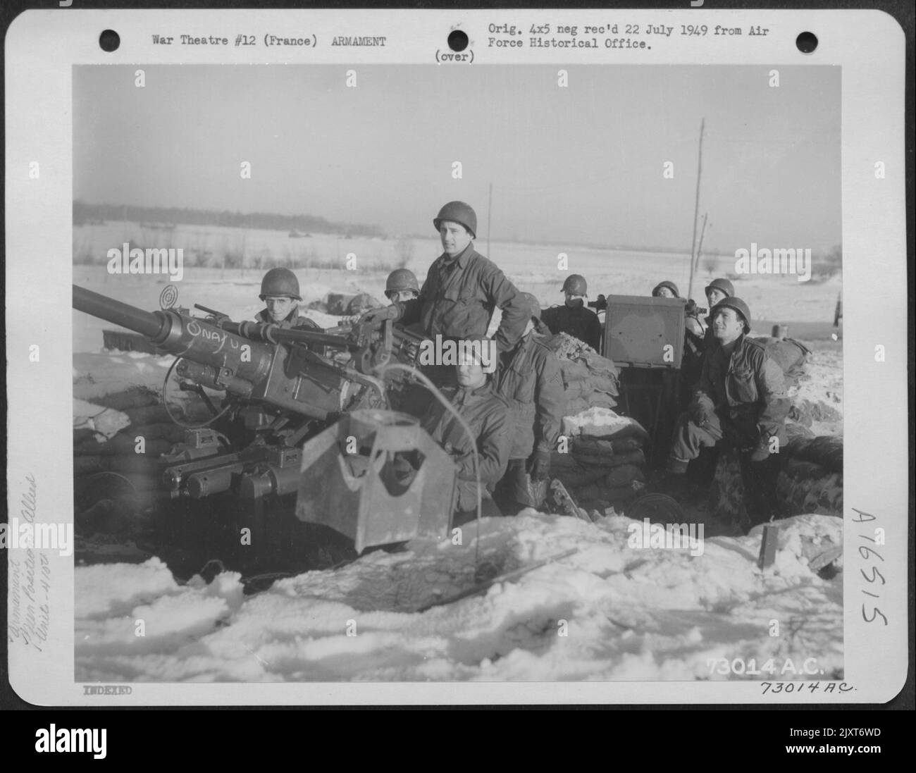Anti-Aircraft Gun Emplacement At A 410Th Bomb Group Base In France. 22 ...