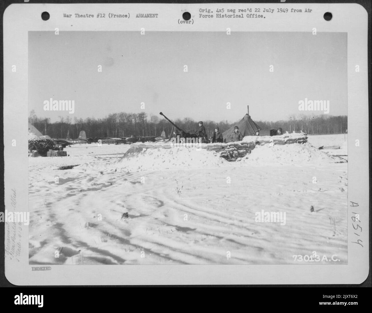 Anti-Aircraft Gun Emplacement At A 410Th Bomb Group Base In France. 22 ...
