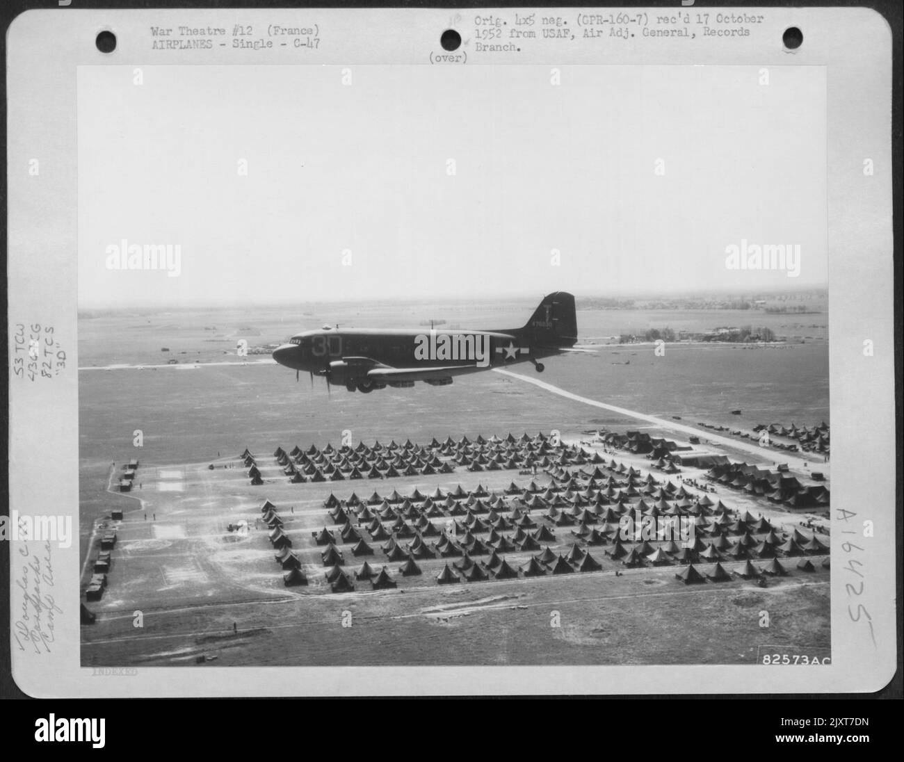 A 9Th Troop Carrier Command Douglas C-47 With Full Parapack Load, Wings ...