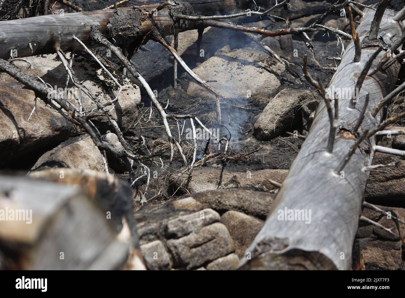 Wurmberg, Germany. 07th Sep, 2022. Flames burst from the ground in the ...