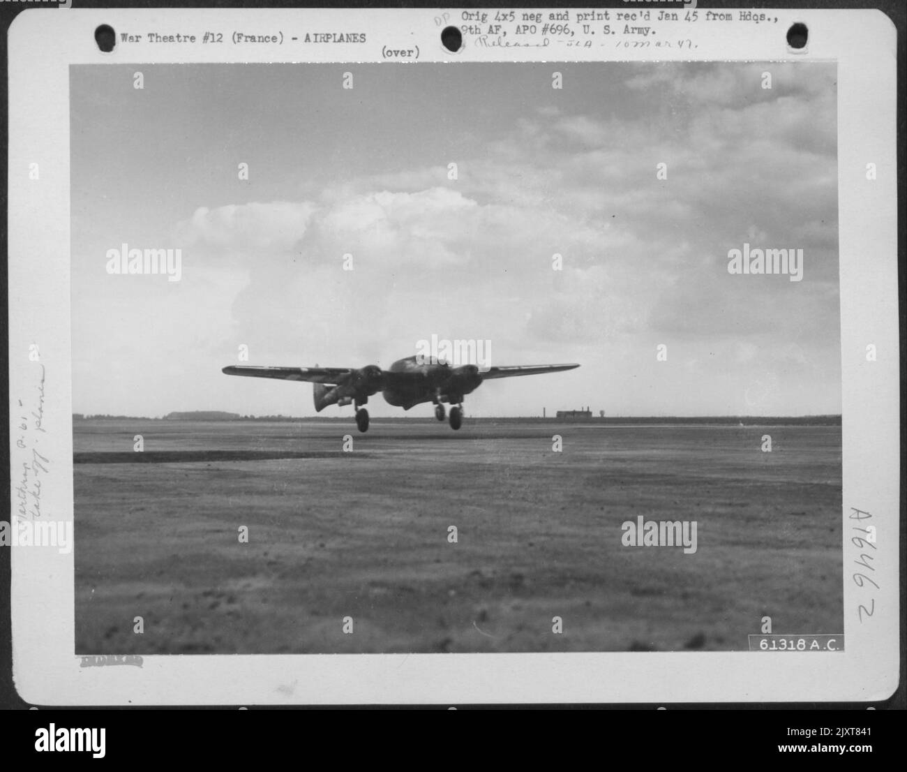 A Northrup P-61 'Black Widow' Night Fighter Of The 9Th Air Force, Takes ...