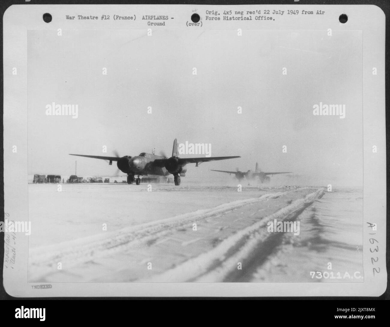 Douglas A-20S Of The 410Th Bomb Group, Despite The Snow-Covered ...