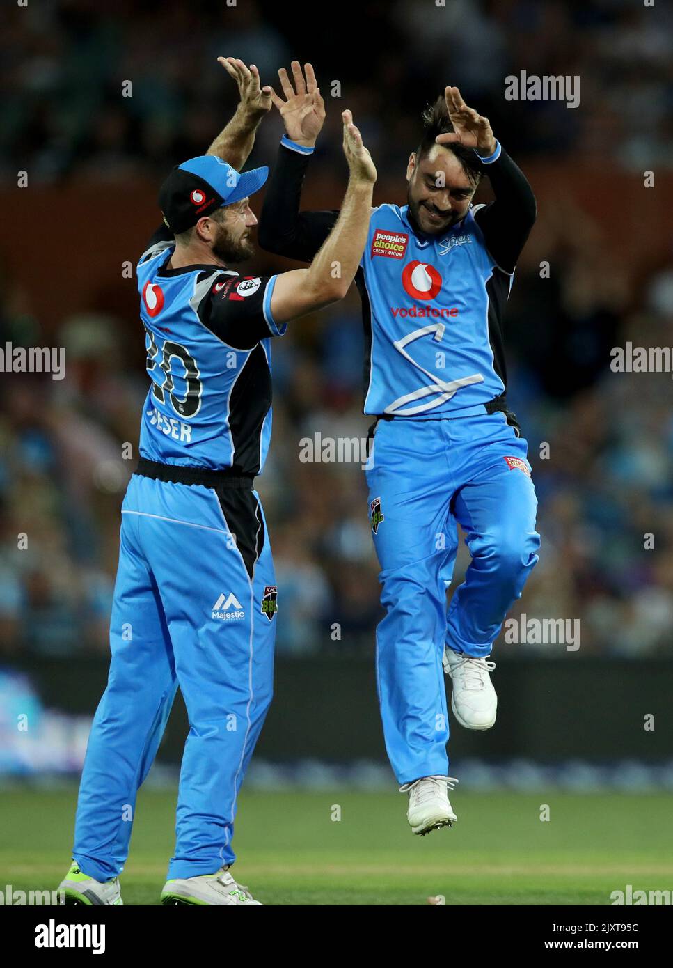 Rashid Khan of the Strikers during the Big Bash League (BBL) match ...