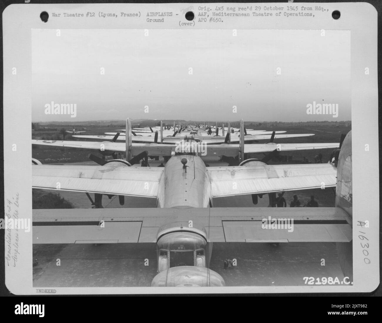 Gas Is Pumped Out Of The Endless Line Of Consolidated B-24 Liberators ...