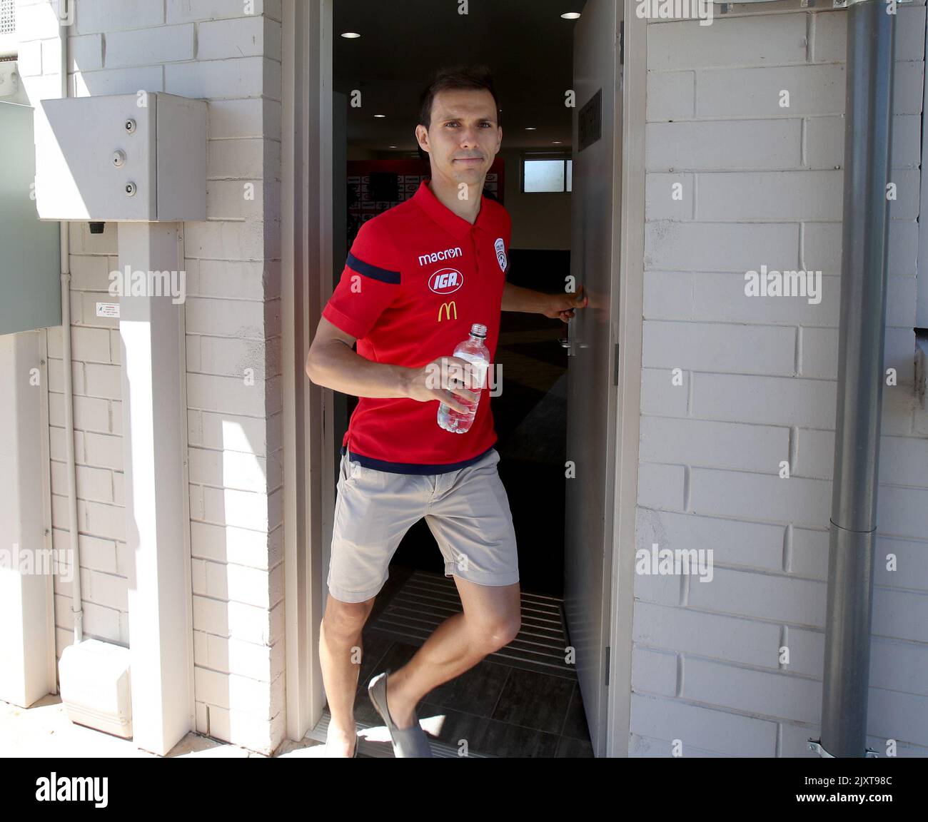Adelaide United captain Isaías is seen at a media conference in ...