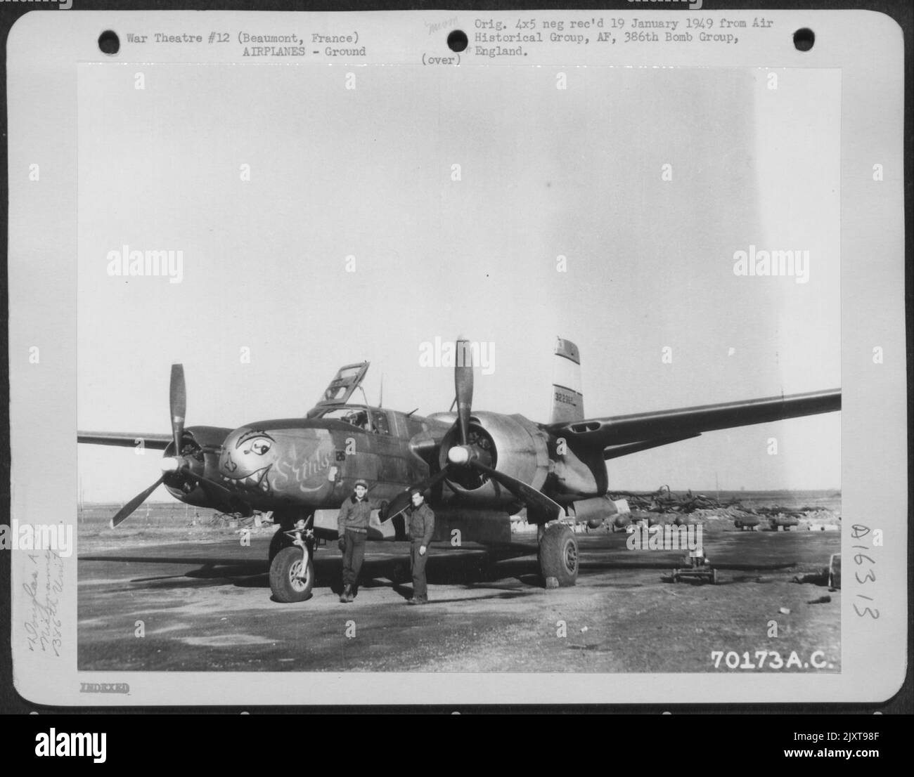 The Douglas A-26 'Stinky' Of The 386Th Bomb Group Parked At Its Base In ...