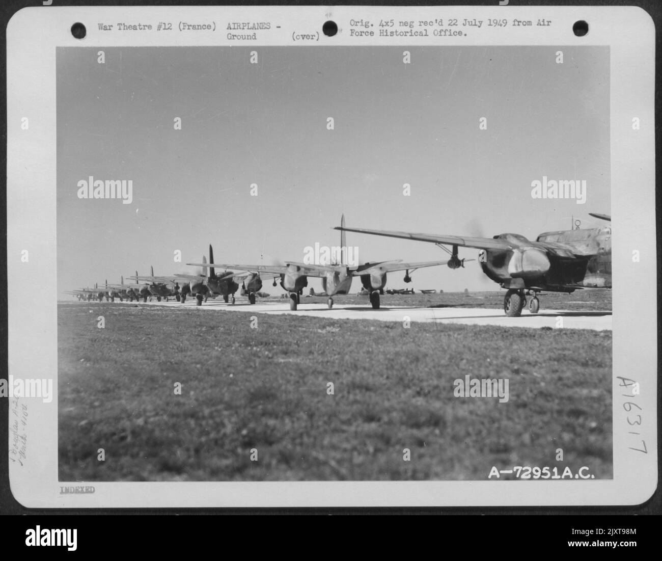 Douglas A-20 Havocs Of The 410Th Bomb Group Line Up On The Runway At A ...