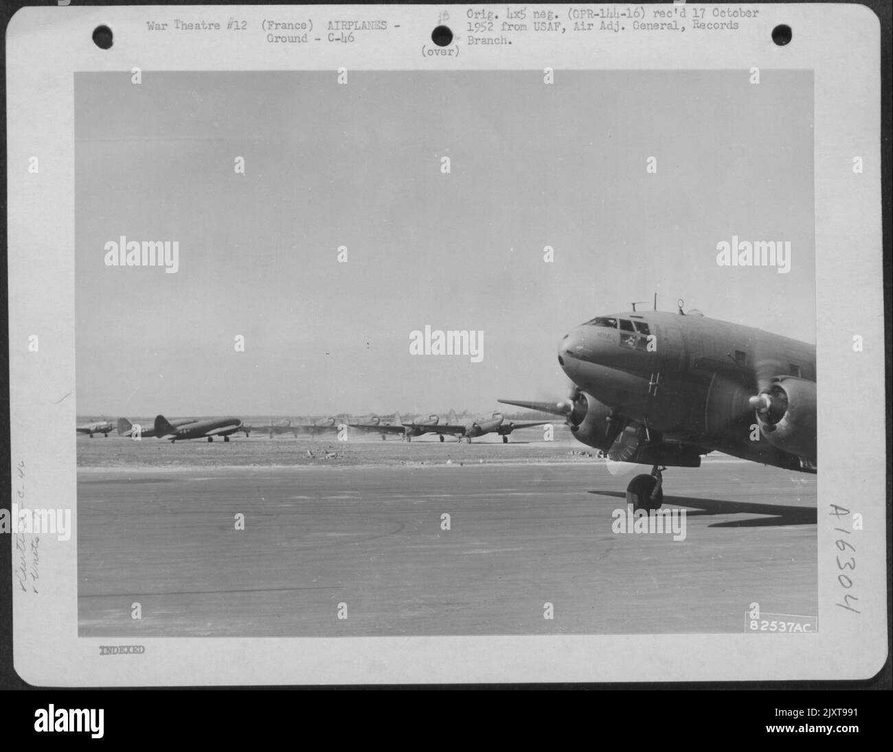 C-46 Commandos Of The 9Th Troop Carrier Command Await A Signal To Take ...