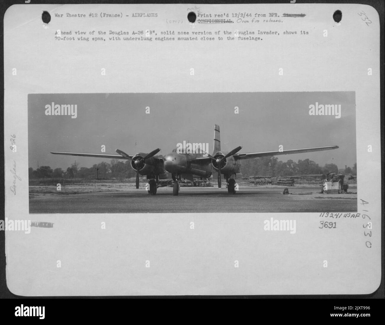 A Head View Of The Douglas A-26 "B", Solid Nose Version Of The Douglas ...