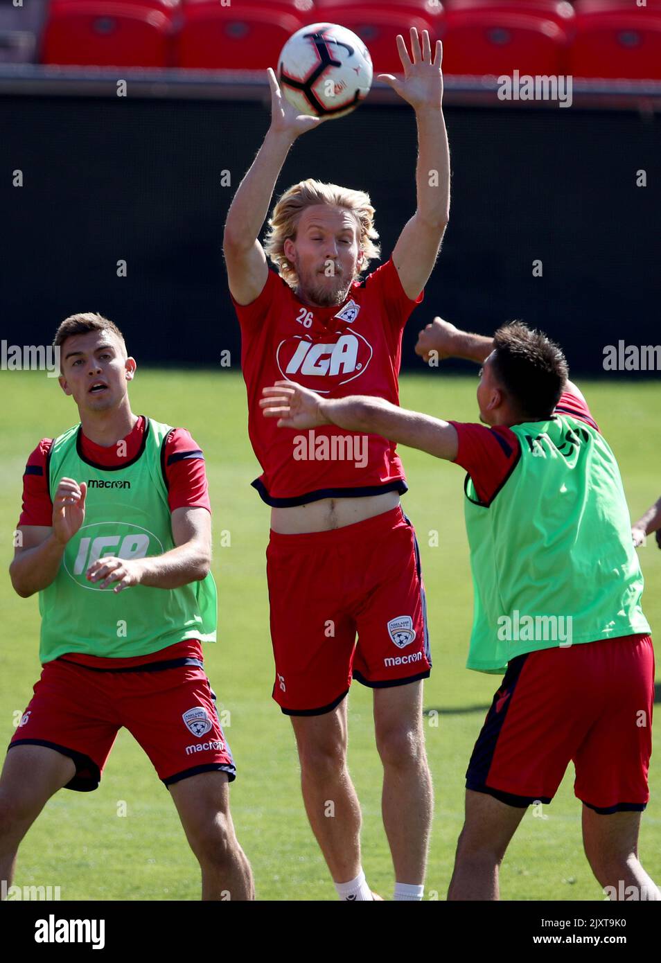 Ben Halloran during Adelaide United training at Coopers stadium in ...