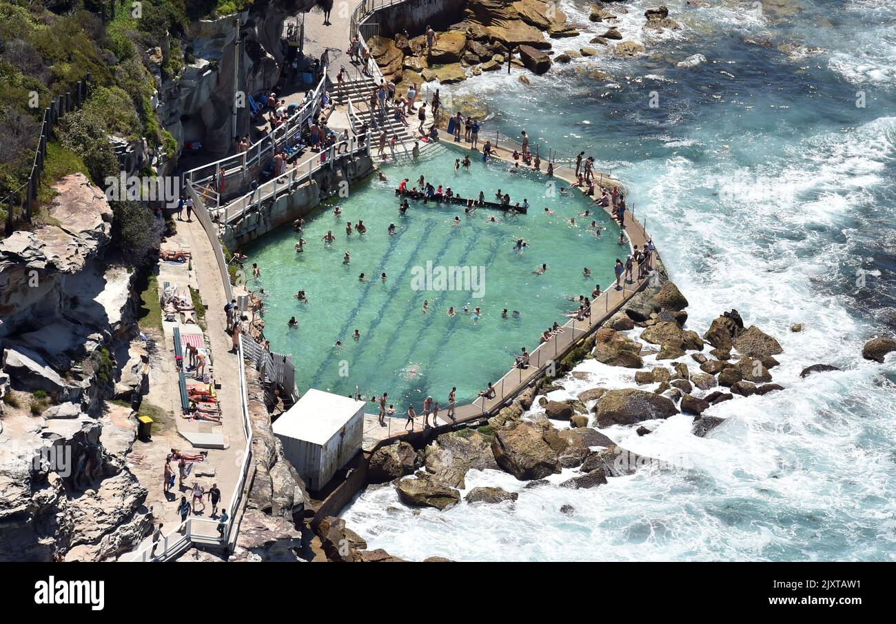 An aerial view of Bronte Baths at Bronte Beach in Sydney, Wednesday ...