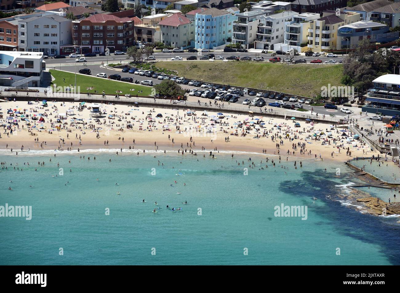 An aerial view of North Bondi Beach in Sydney, Wednesday, December 26 ...